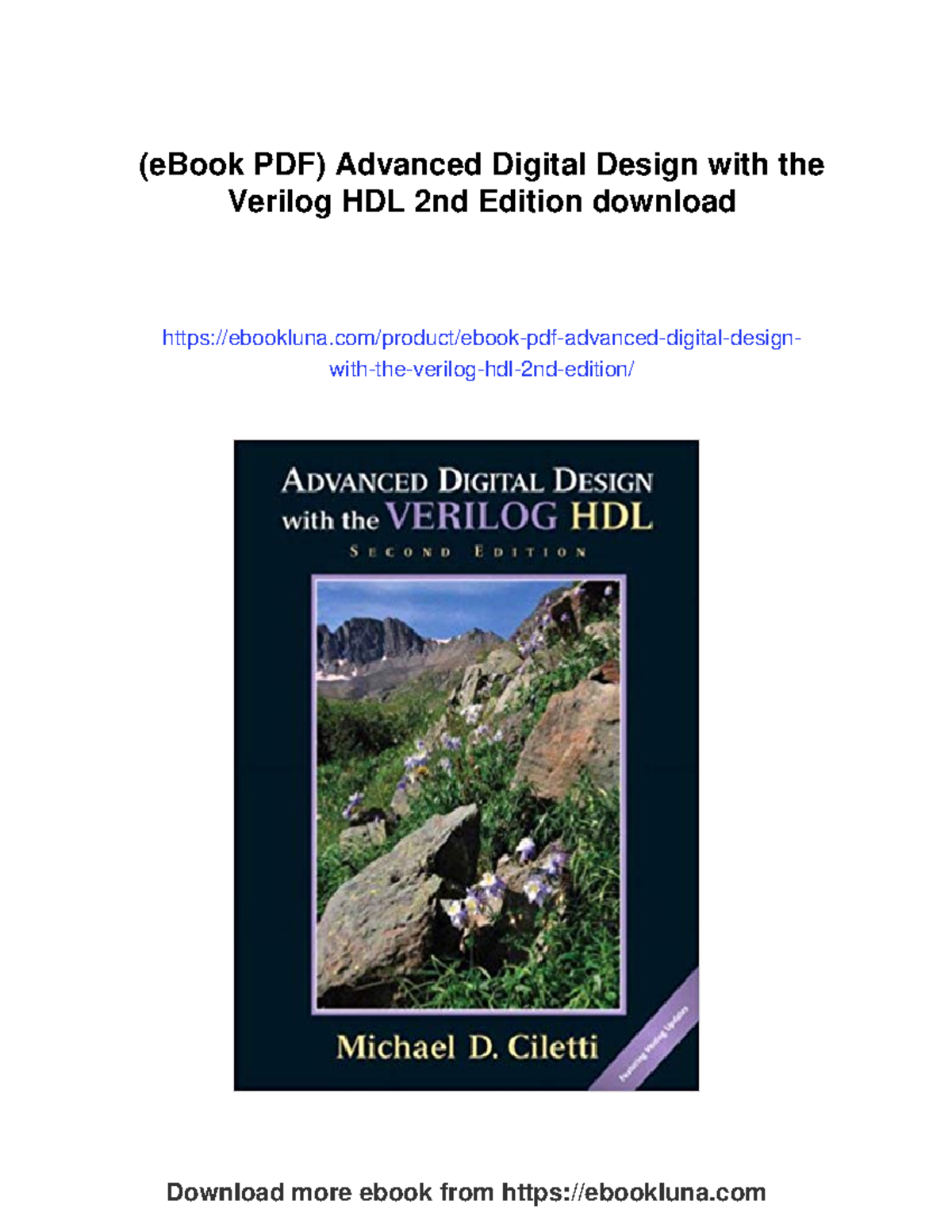 Advanced digital design with Verilog HDL: 2nd edition overview - Studocu