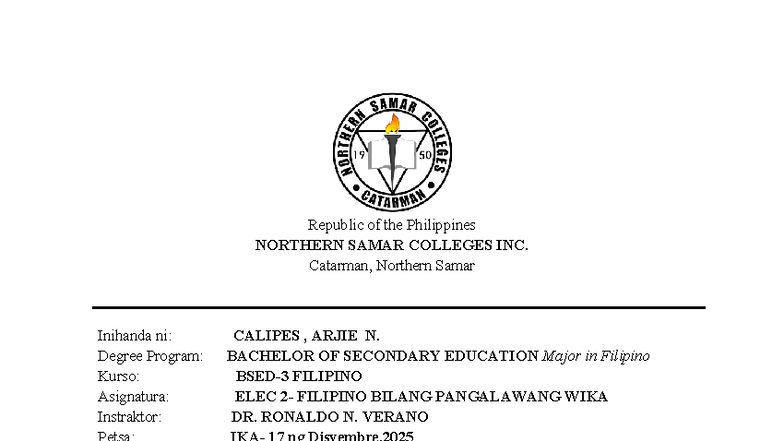 MGA SALIK SA PAGKATUTO NG FILIPINO L2: Exposure at Input at ...