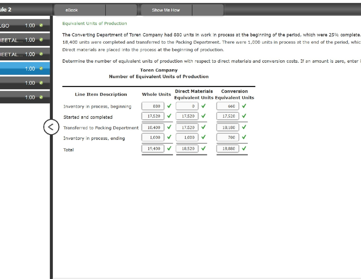 ULE 2 Problem Set: Equivalent Units of Production Analysis - Studocu