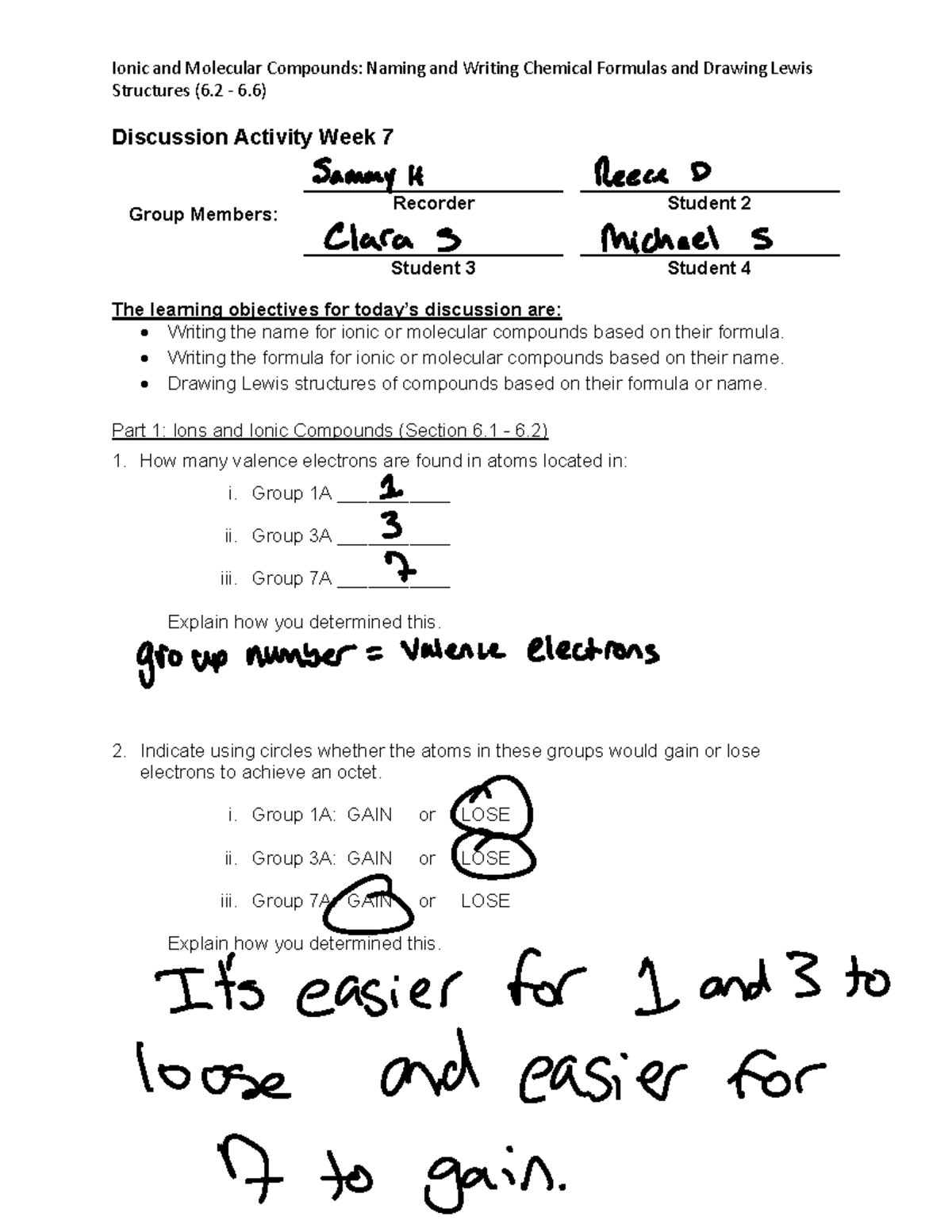 Ionic & Molecular Compounds: Naming, Formulas & Lewis Structures (6.2 6 ...