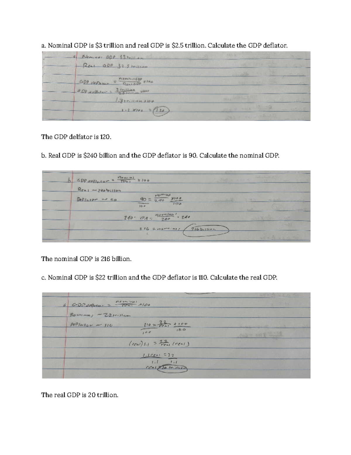 2.06 Midterm Analysis of Real vs. Nominal GDP Calculations - Studocu