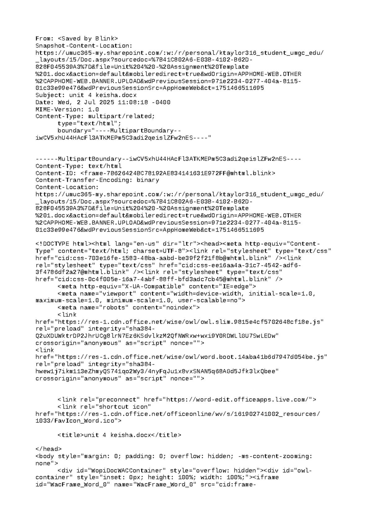 Unit 4 - Assignment Template for Keisha (Course Code) - Studocu