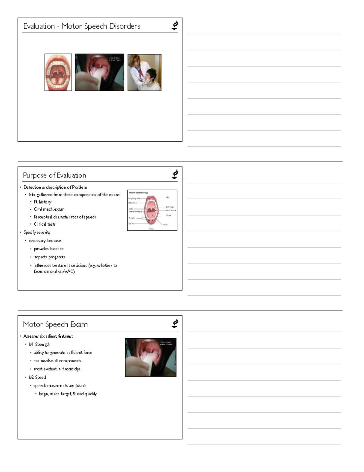 Motor Speech Disorders Evaluation: Comprehensive Assessment Guide - Studocu