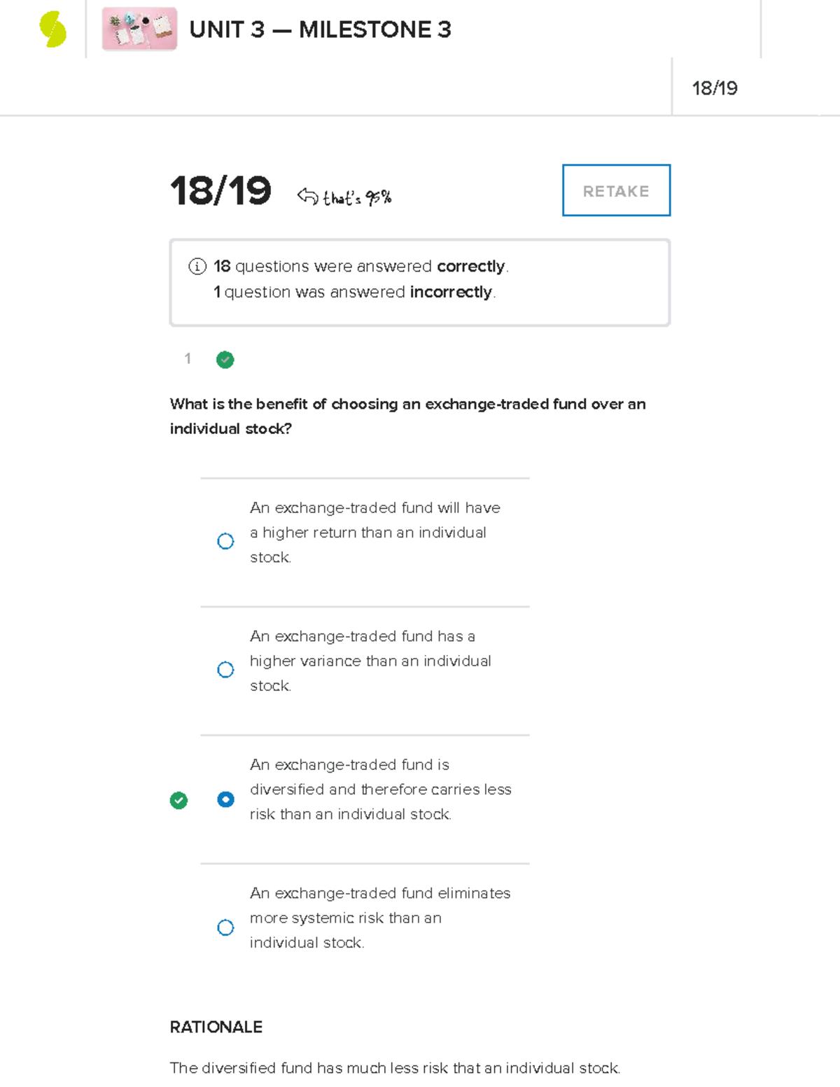 Principles of Finance M3 Retake: Key Concepts & Questions - Studocu
