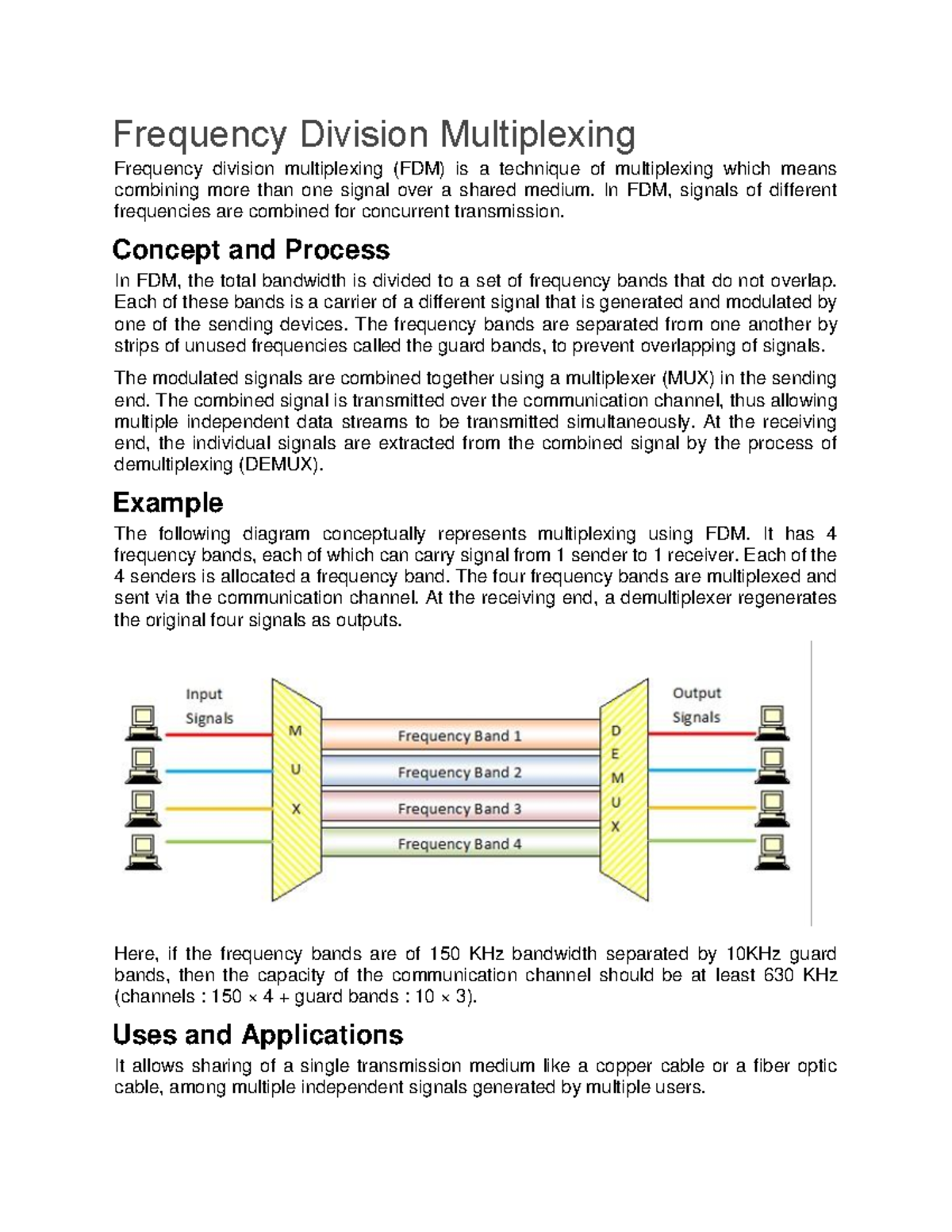 Frequency Division Multiplexing - Frequency Division Multiplexing ...