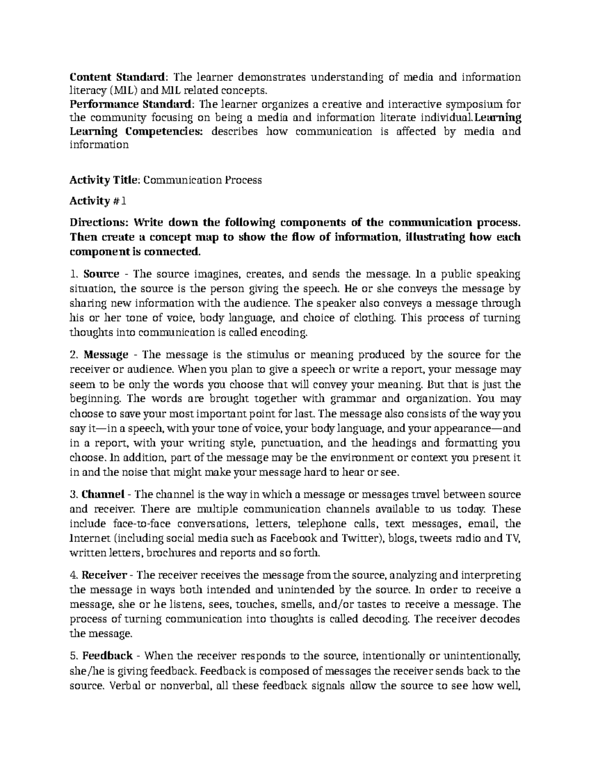 MIL-Activity: Understanding the Communication Process in Media Literacy ...