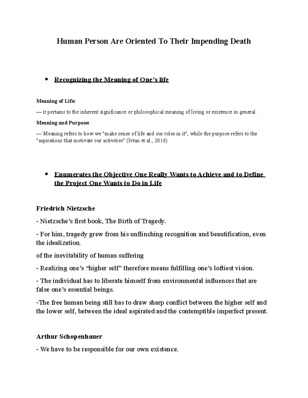 Introduction to the philosophy of human person - Human Person Are ...