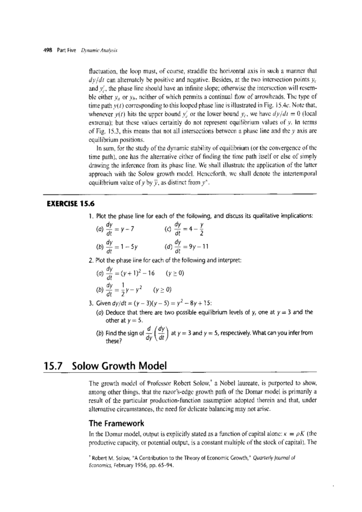498 Chapter 15 Solow Growth Model: Dynamic Analysis & Equilibrium - Studocu