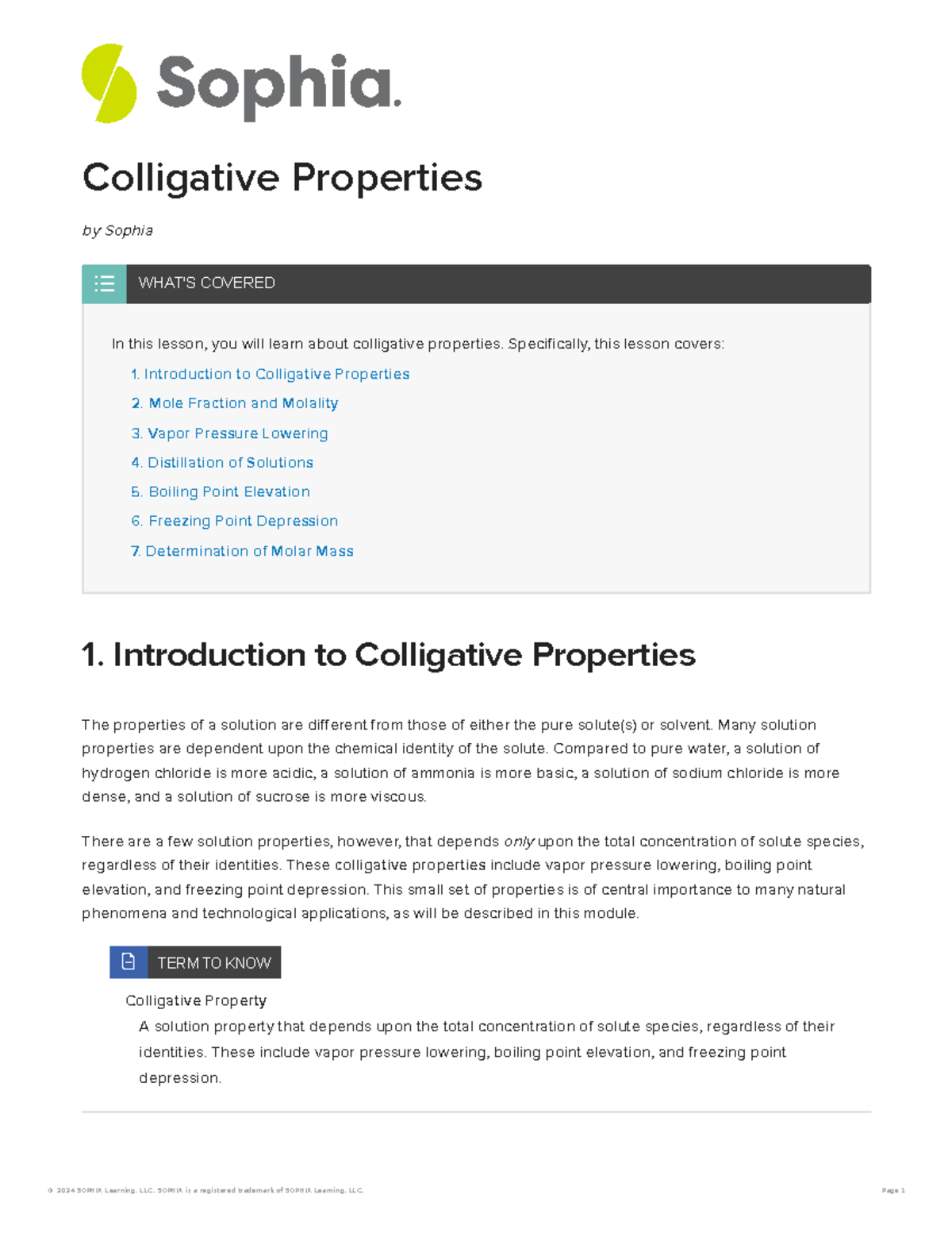Colligative Properties: Lesson on Boiling Point Elevation & Freezing ...