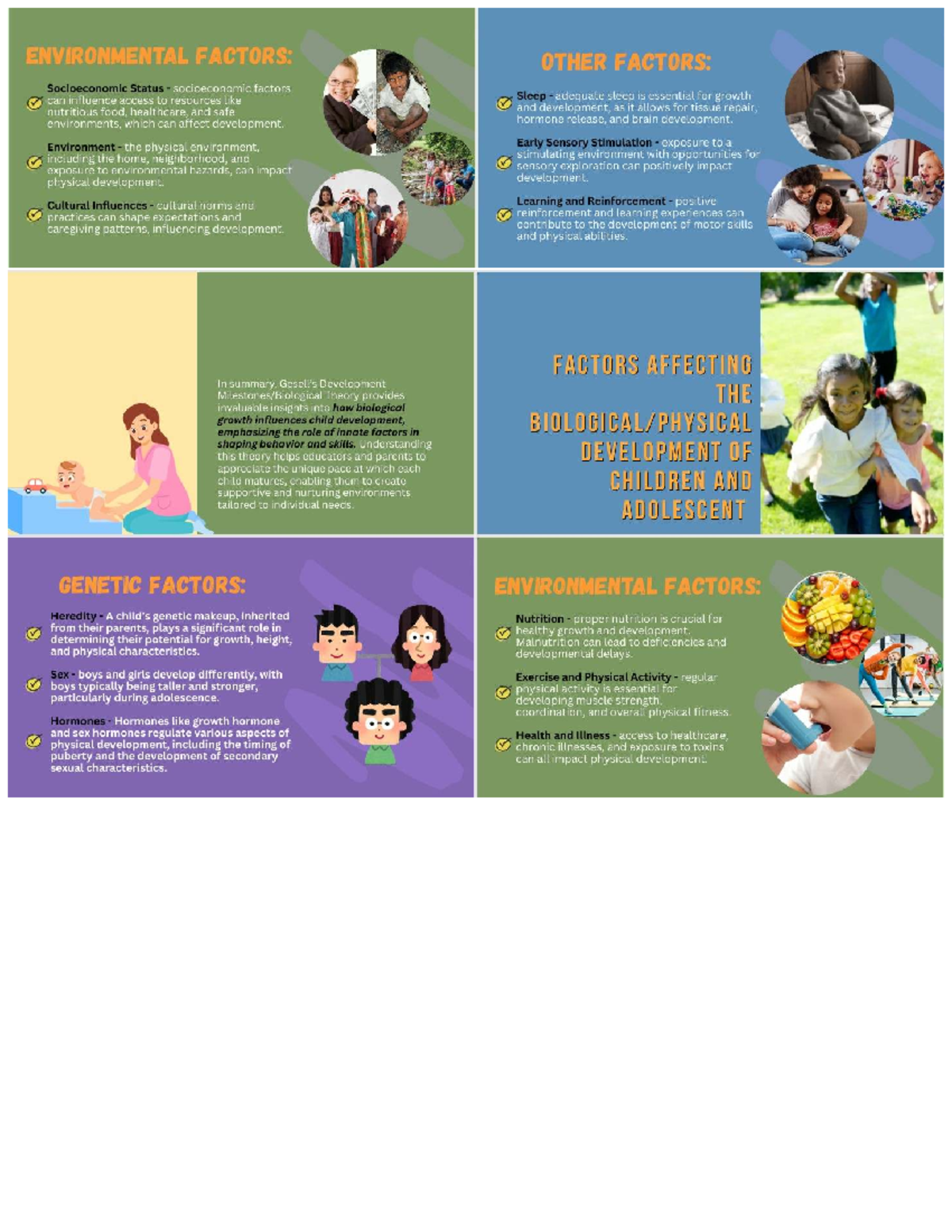 ENVIRONMENTAL & GENETIC FACTORS IN CHILD DEVELOPMENT (EDU 101) - Studocu