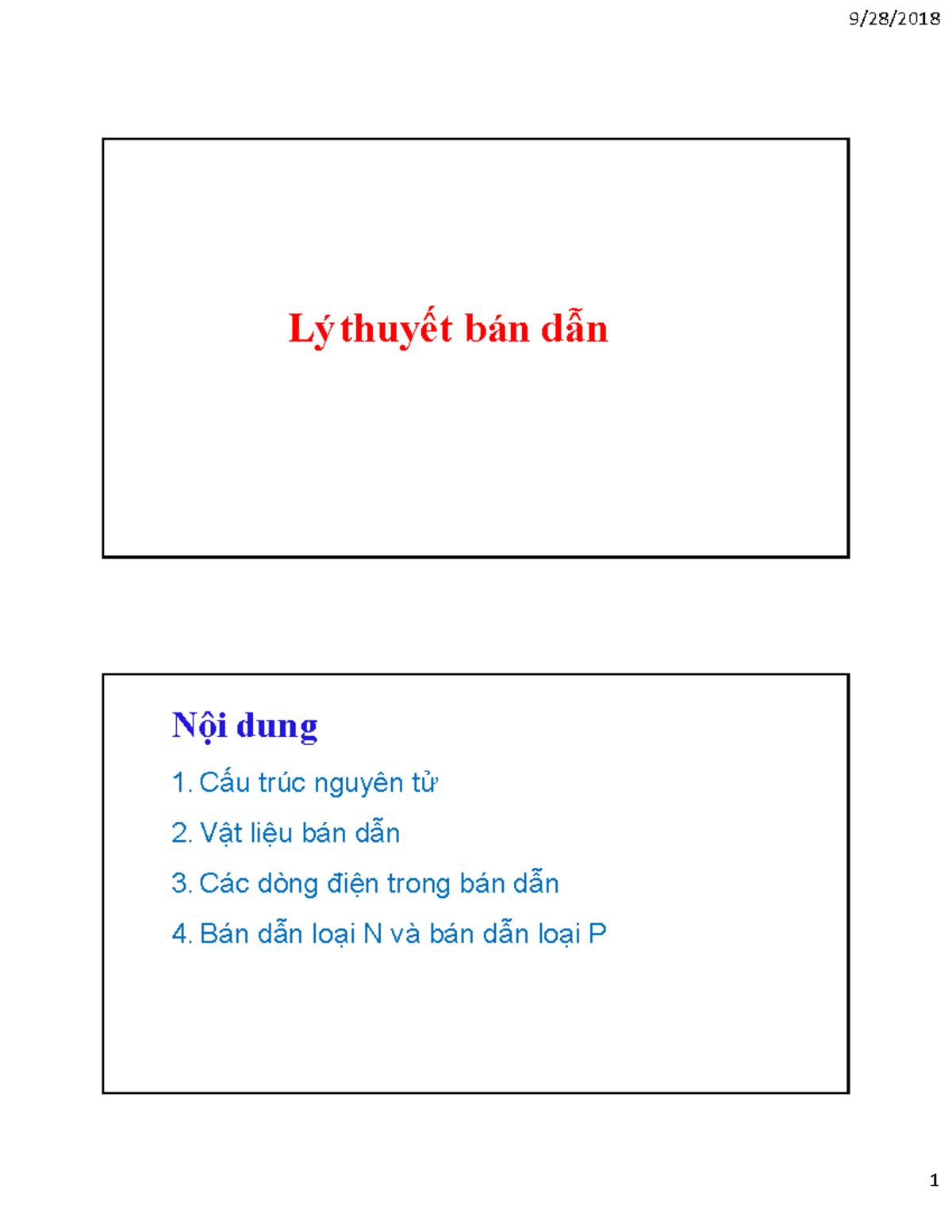 B2. Lý thuyết Bán dẫn: Cấu trúc, Dòng điện và Loại N, P - Studocu
