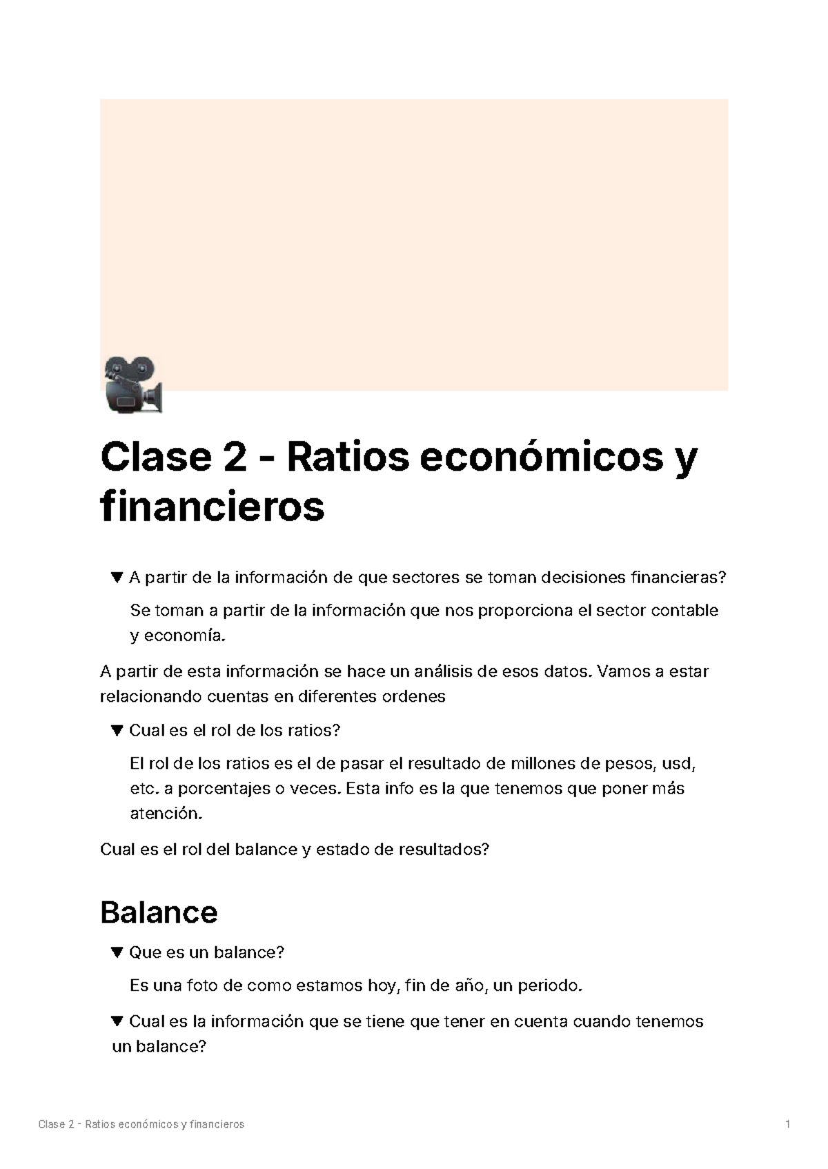 Clase 2 - Ratios Económicos y Financieros: Análisis y Decisiones - Studocu