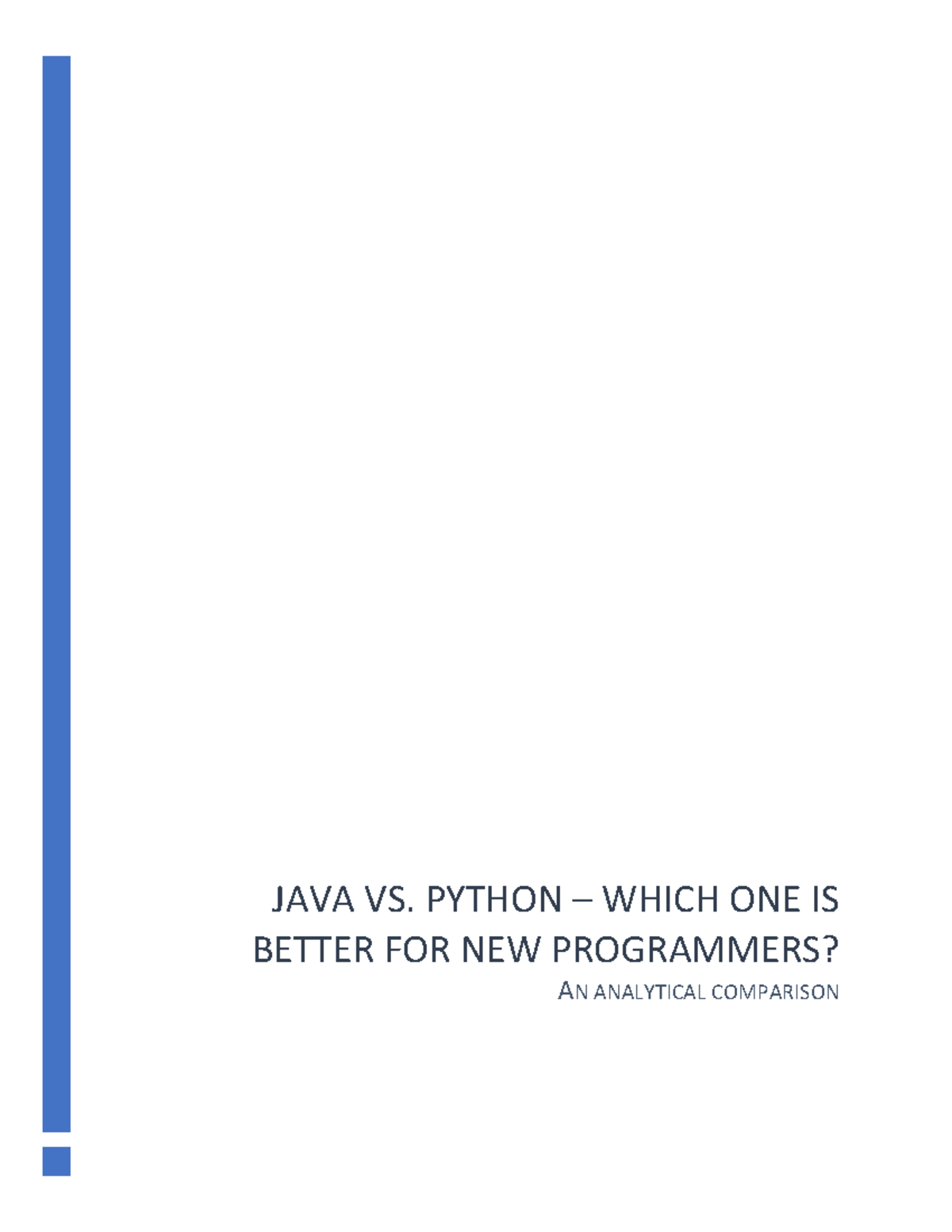 Java vs. Python - Which One is Better for New Programmers - JAVA VS. PYTHON – WHICH ONE IS ...