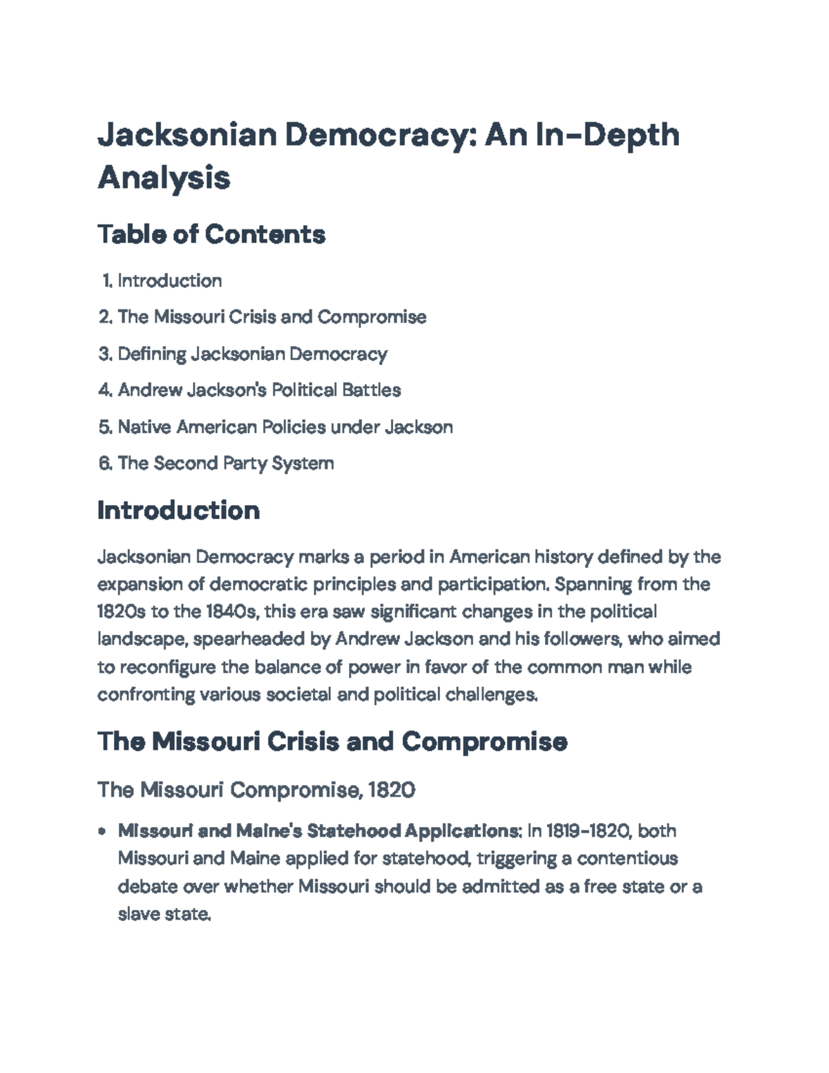 Jacksonian Democracy: Key Events and Impacts in American History ...