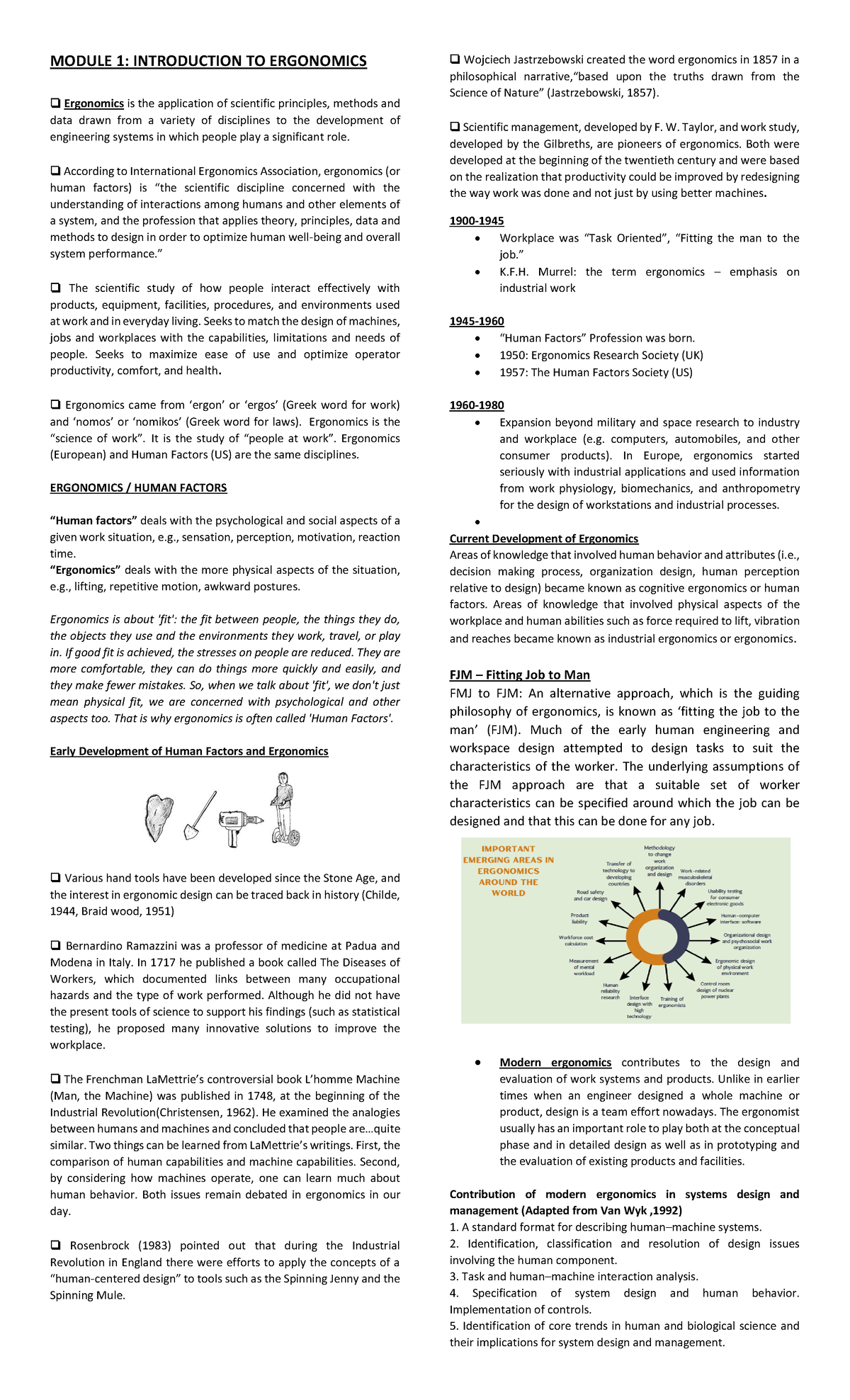 Introduction to Ergonomics (Module 1) - Understanding Human Factors ...
