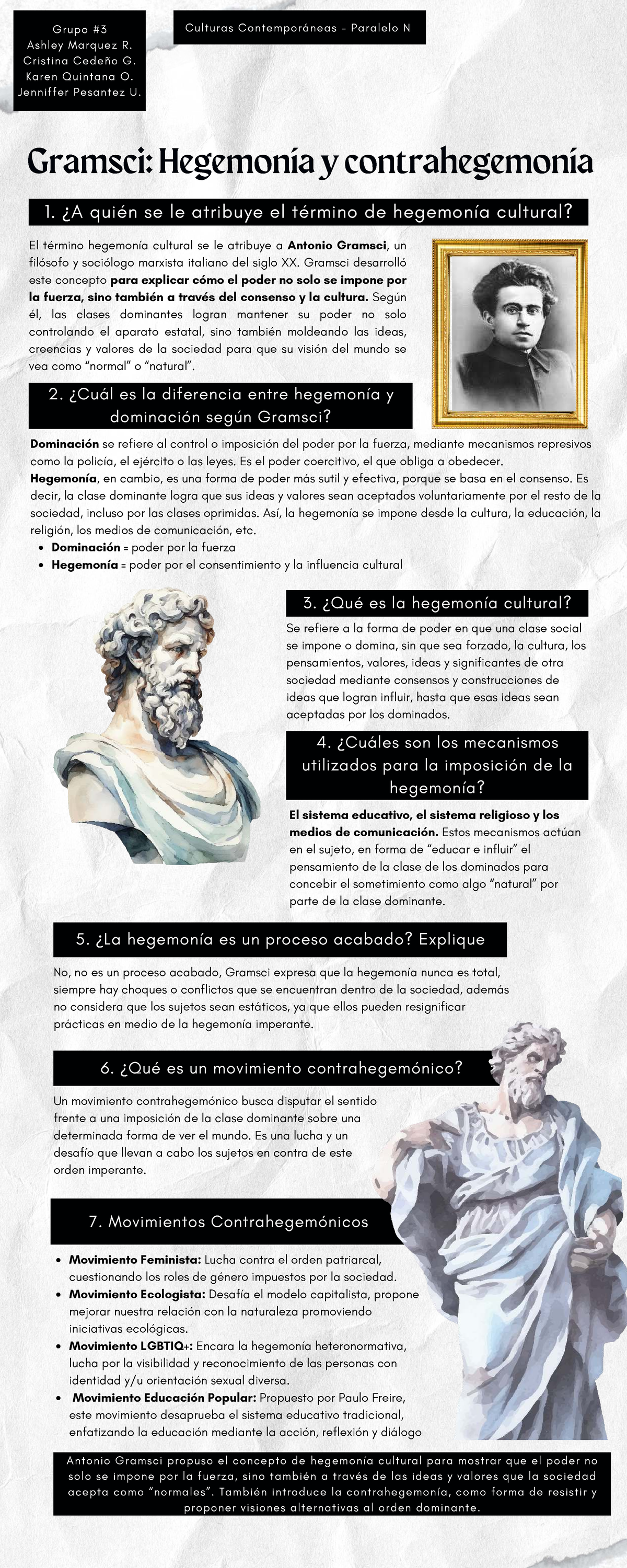 Gramsci: Hegemonía y Contrahegemonía en Culturas Contemporáneas N - Studocu