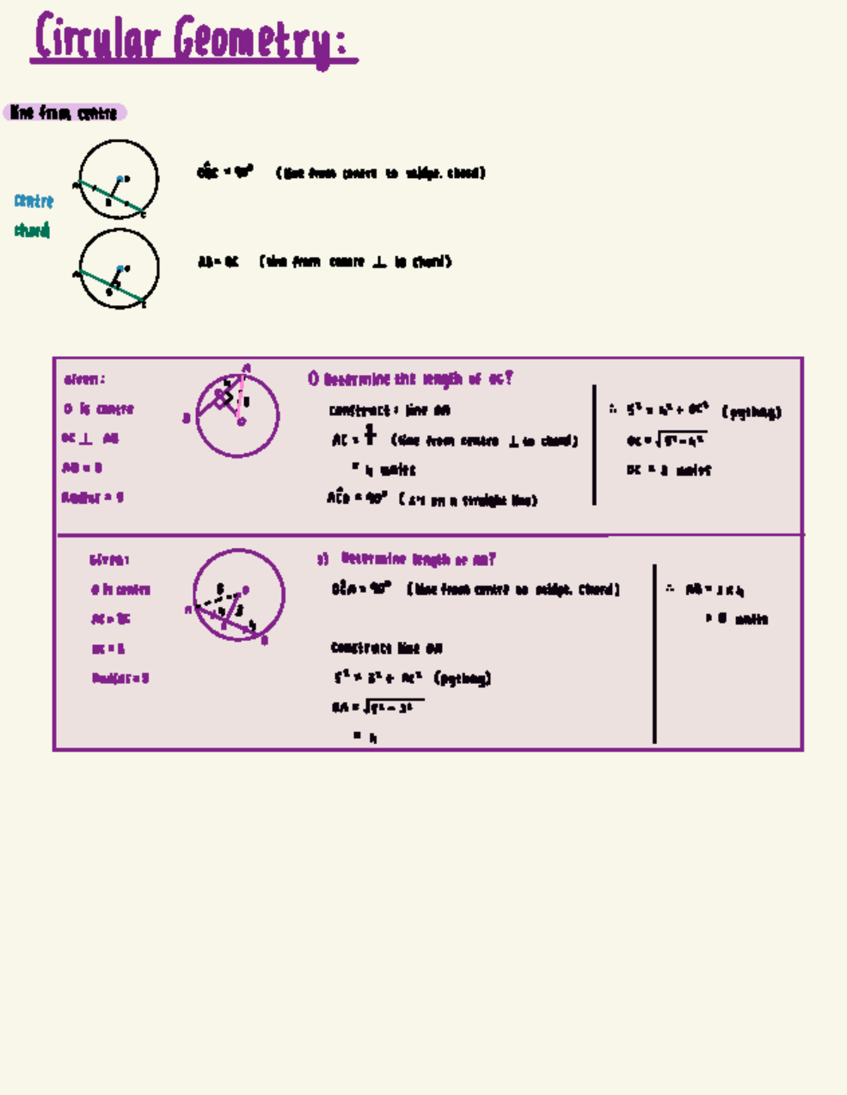 Circular Geometry: Chords, Tangents, and Angles Analysis (MATH 101 ...