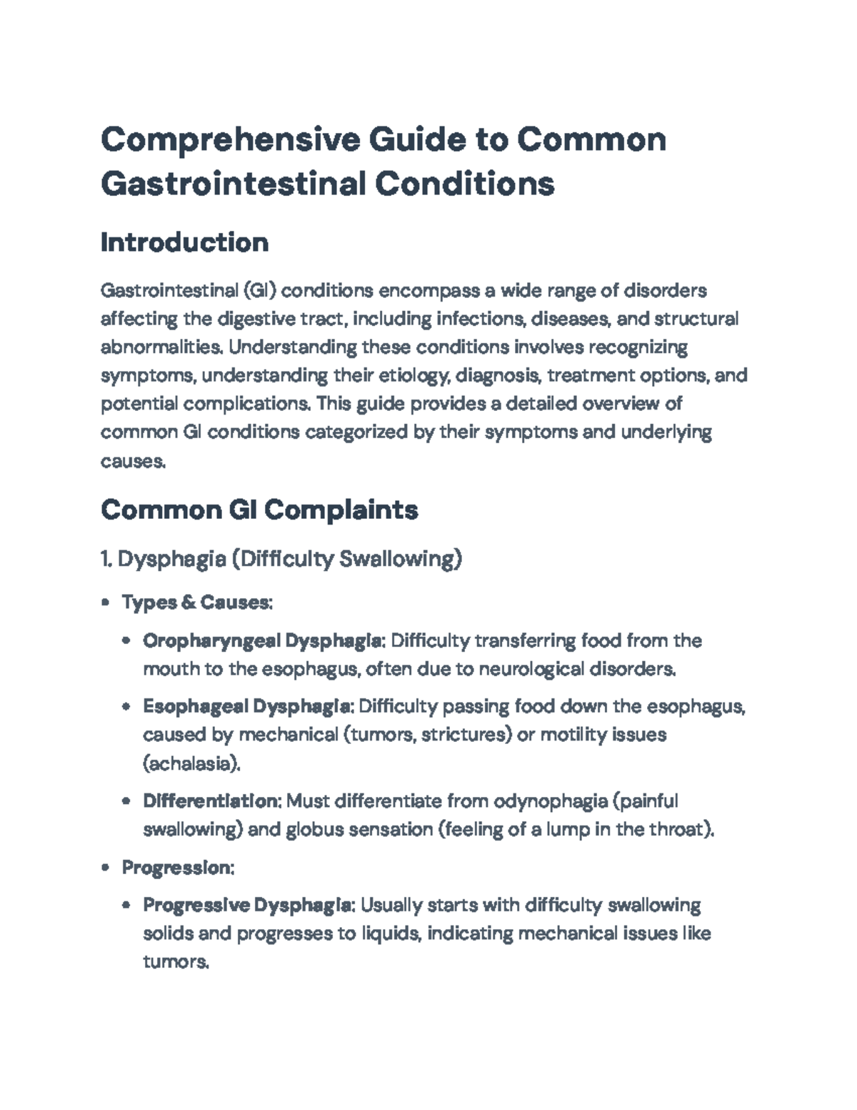 Comprehensive Guide to Common GI Conditions: Symptoms & Management ...