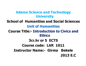 MID -exam - Adama Science and Technology University School of ...