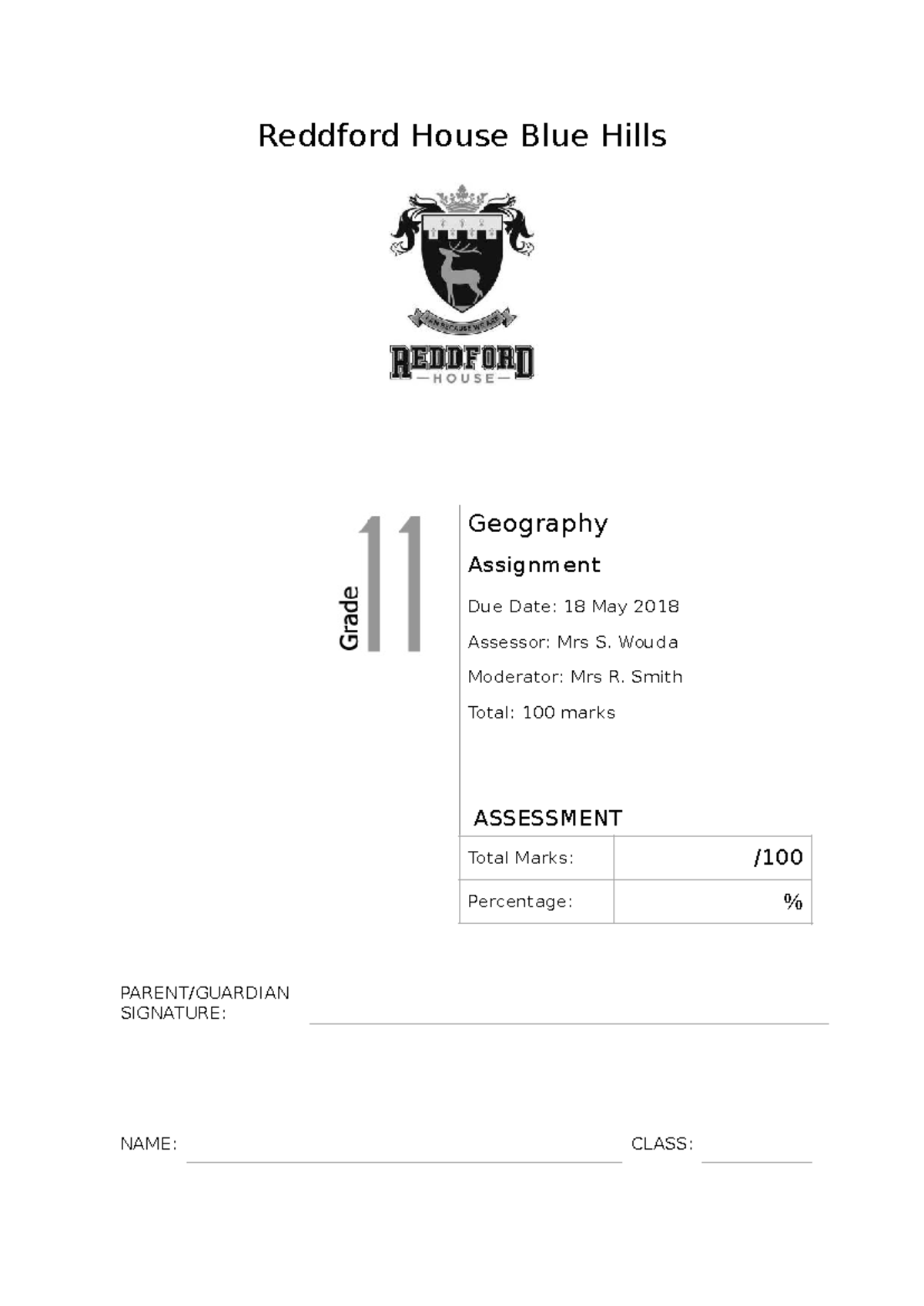 Reddforf House - Geomorphology Task (2018) Geography Assignment - Studocu