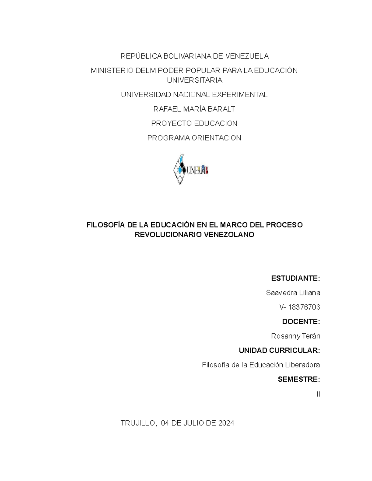 Filosofía de la Educación en el Pensamiento Latinoamericano - II ...