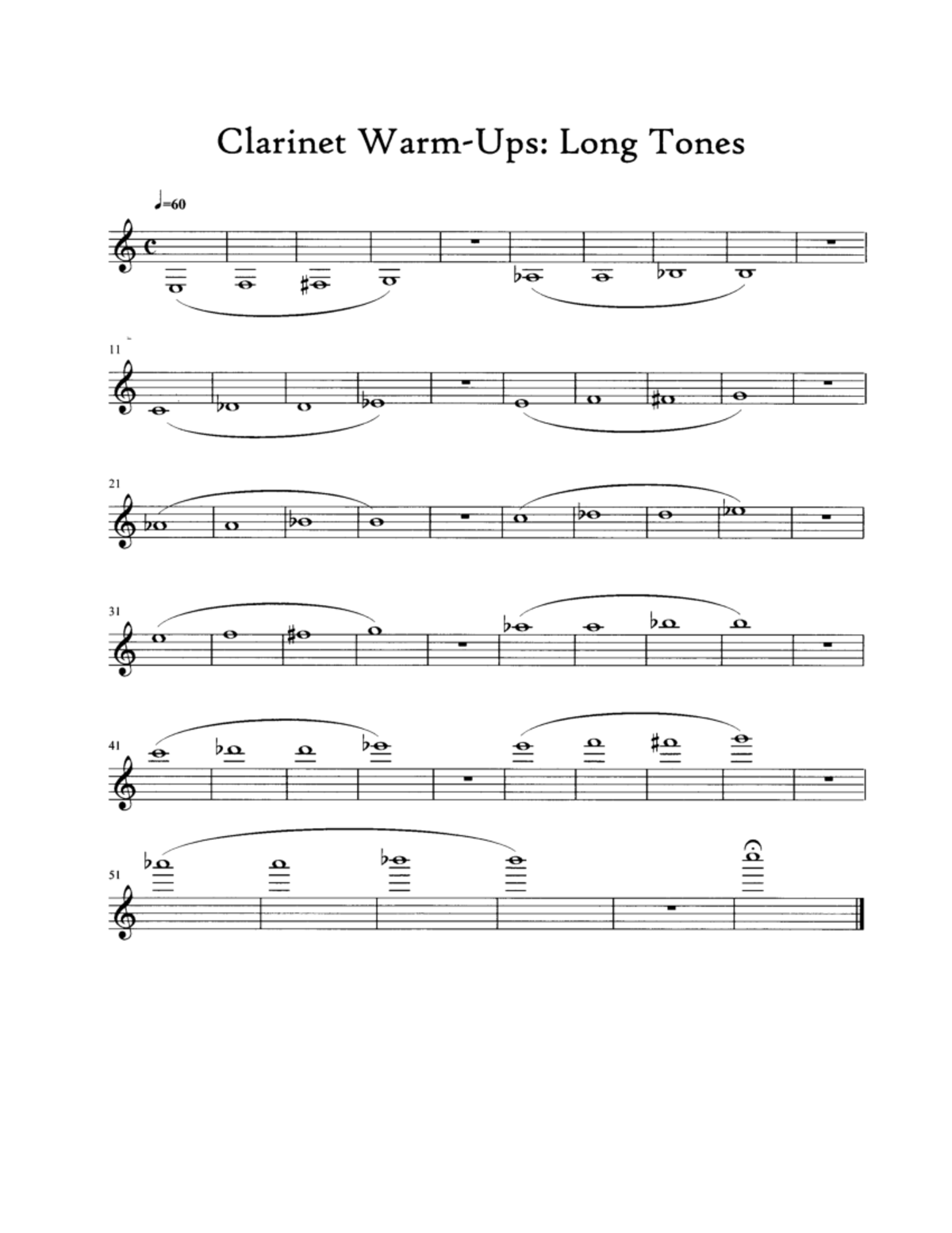 Hudson - Clarinet Warm-Up Packet and Scale Exercises - Studocu