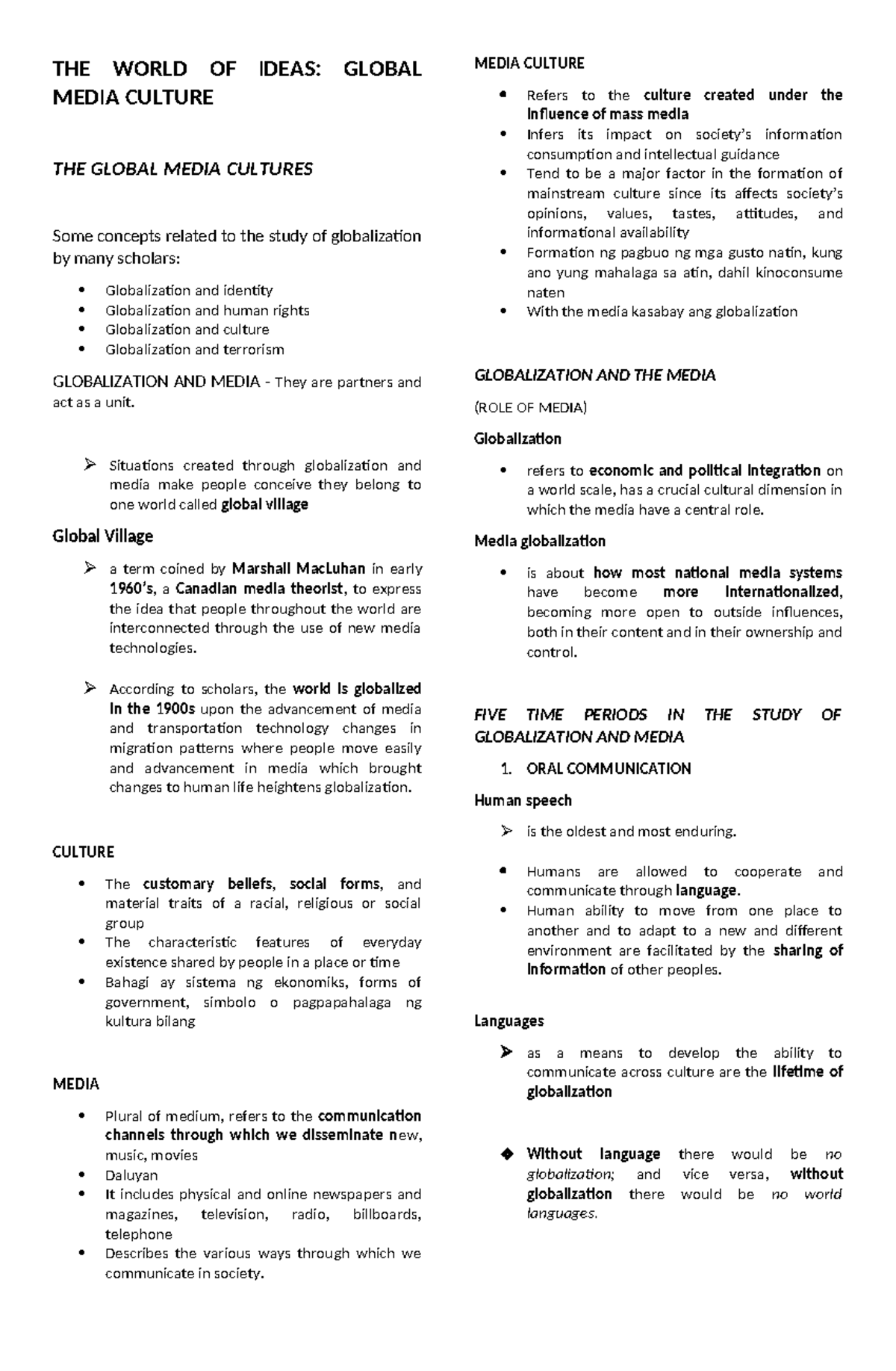 Globalization and Media Culture: A Comprehensive Overview - Studocu