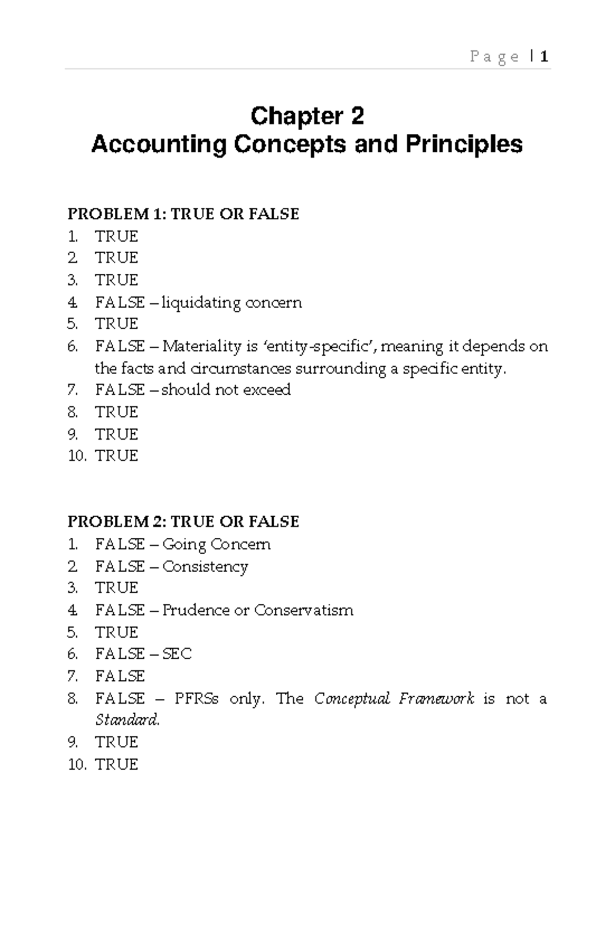Chapter 2: Key Accounting Concepts and Principles Overview - Studocu
