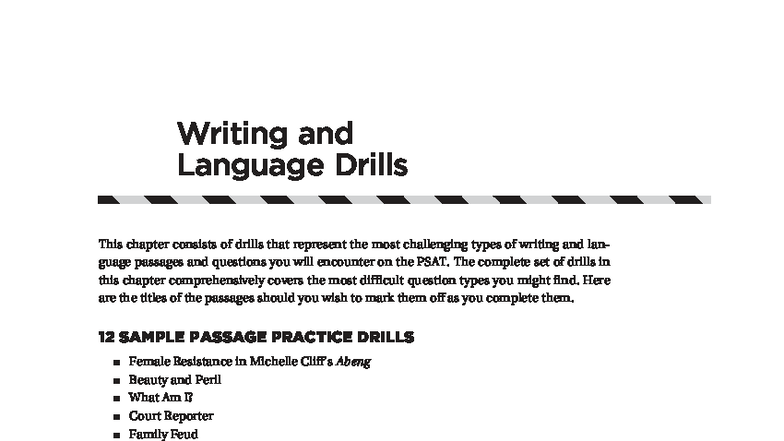 New PSAT Writing and Language Practice Tests ONLY - - Studocu