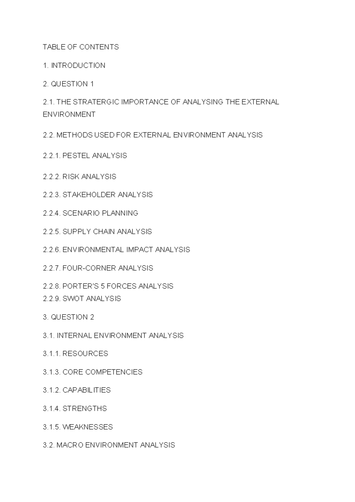 MNG3701 Assignment 2: Strategic Analysis of the External Environment - Studocu