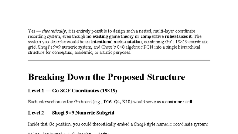 Nested Multi-Layer Coordinate System: Integrating Go, Shogi, and Chess ...