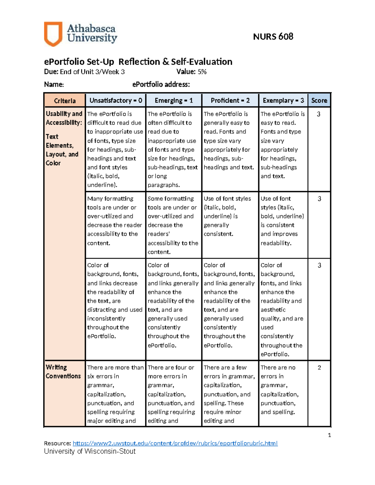 NURS 608 ePortfolio Reflection: Evaluation and Insights - Studocu