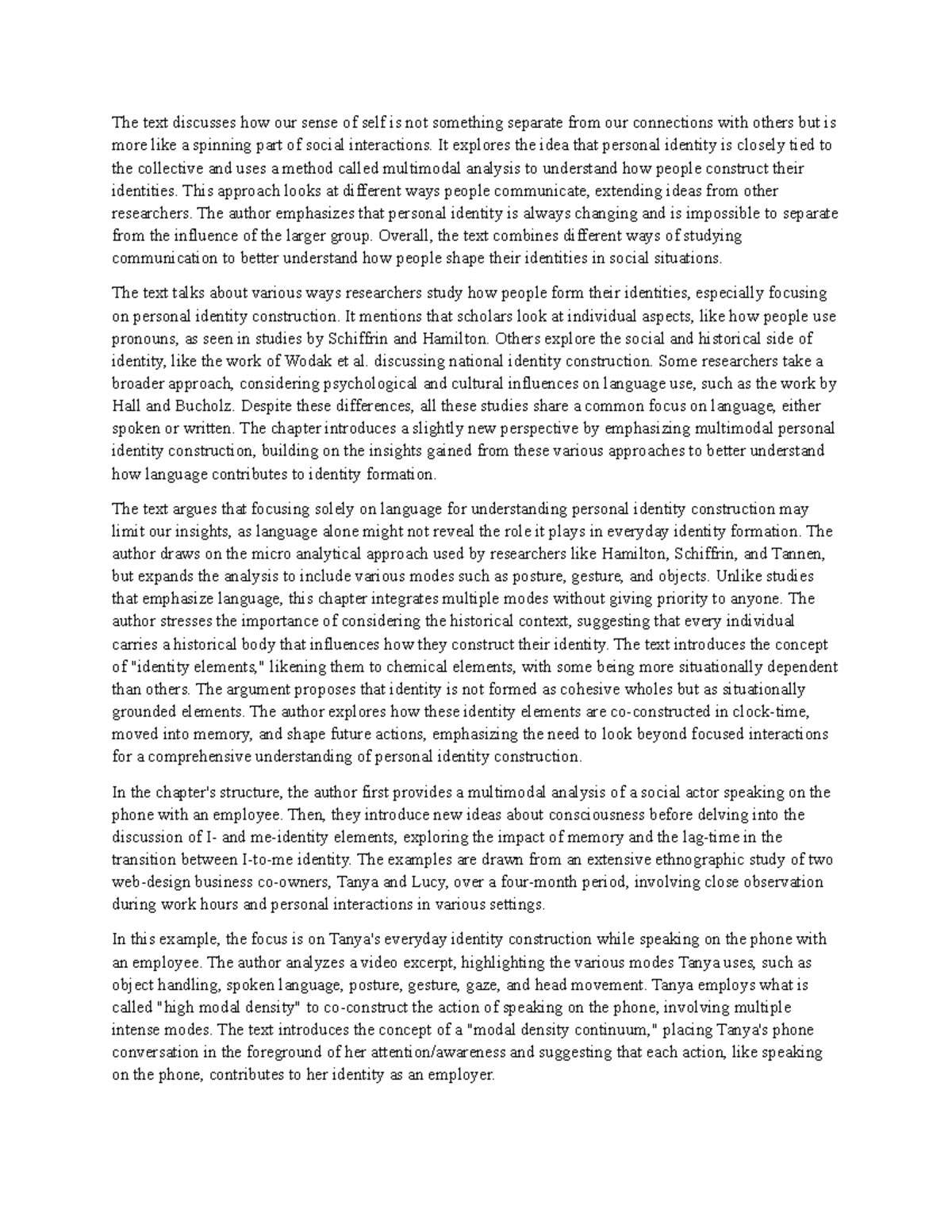 Summary of Ch13 - Advances in Discourse Studies: Multimodal Identity ...