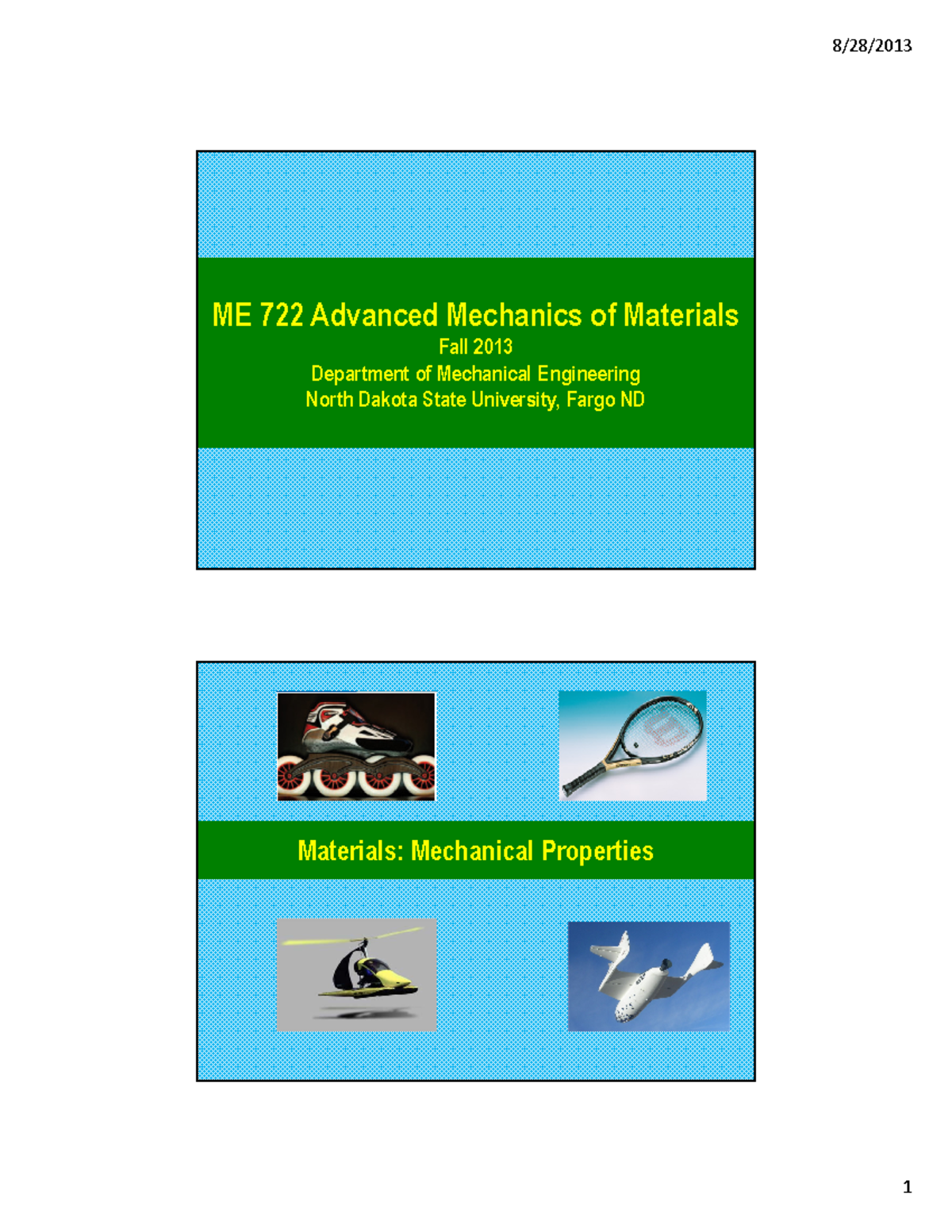 ME 722 Adv Mech Mater Chapter 01 Materials Overview PPT - Studocu