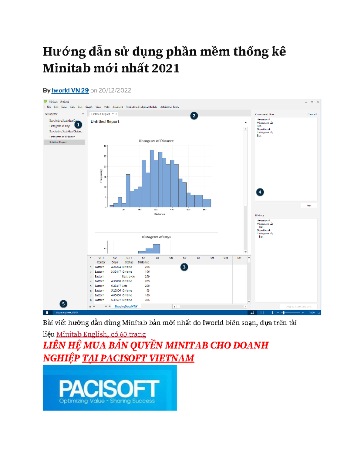 Hướng dẫn Sử Dụng Minitab 18 - Tính Năng và Phân Tích Thống Kê - Studocu
