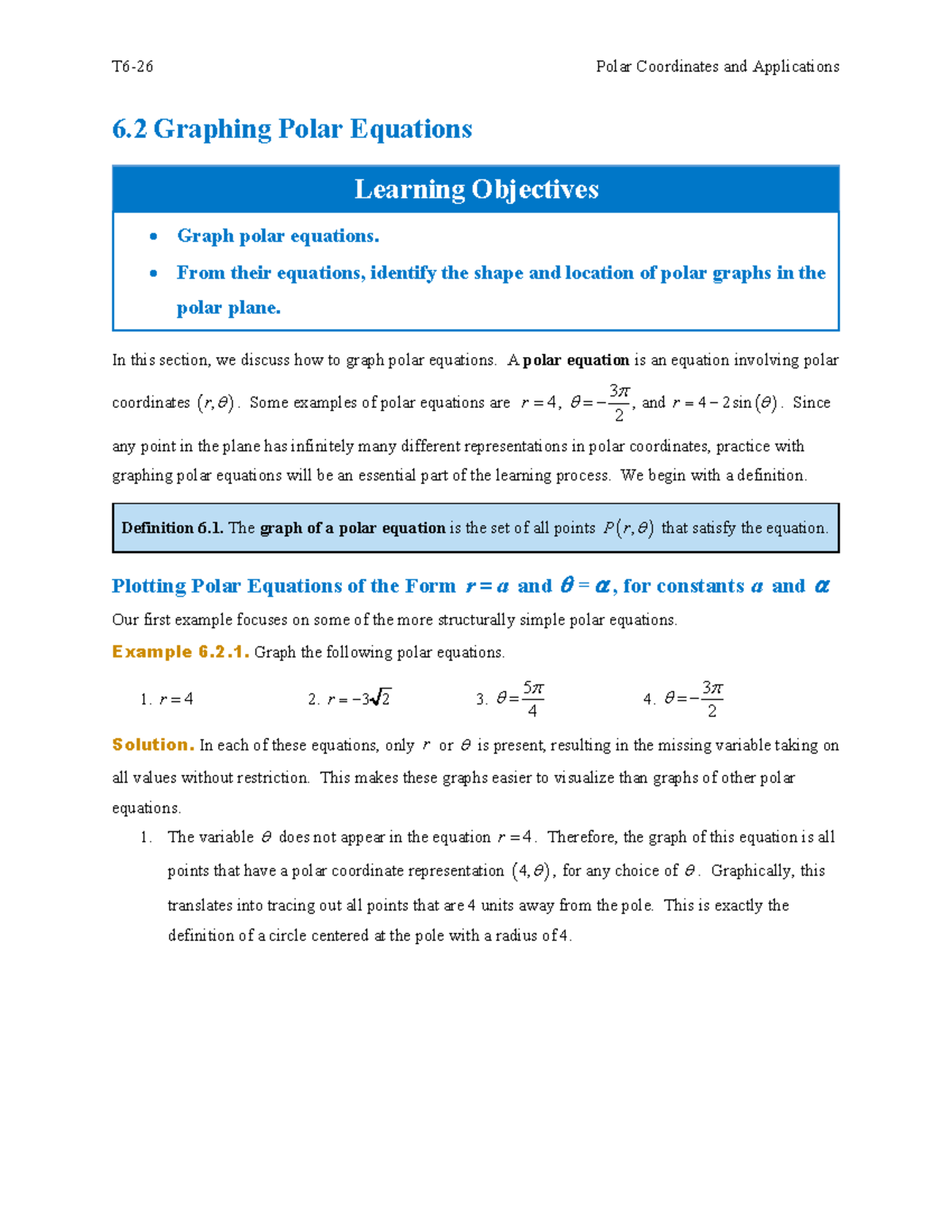 Graphing Polar Equations in Trigonometry: Concepts and Techniques (OER ...