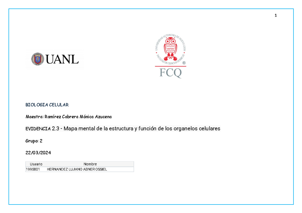 Bio Cel-E2 - ................ - Biología Celular - 1 BIOLOGIA CELULAR ...