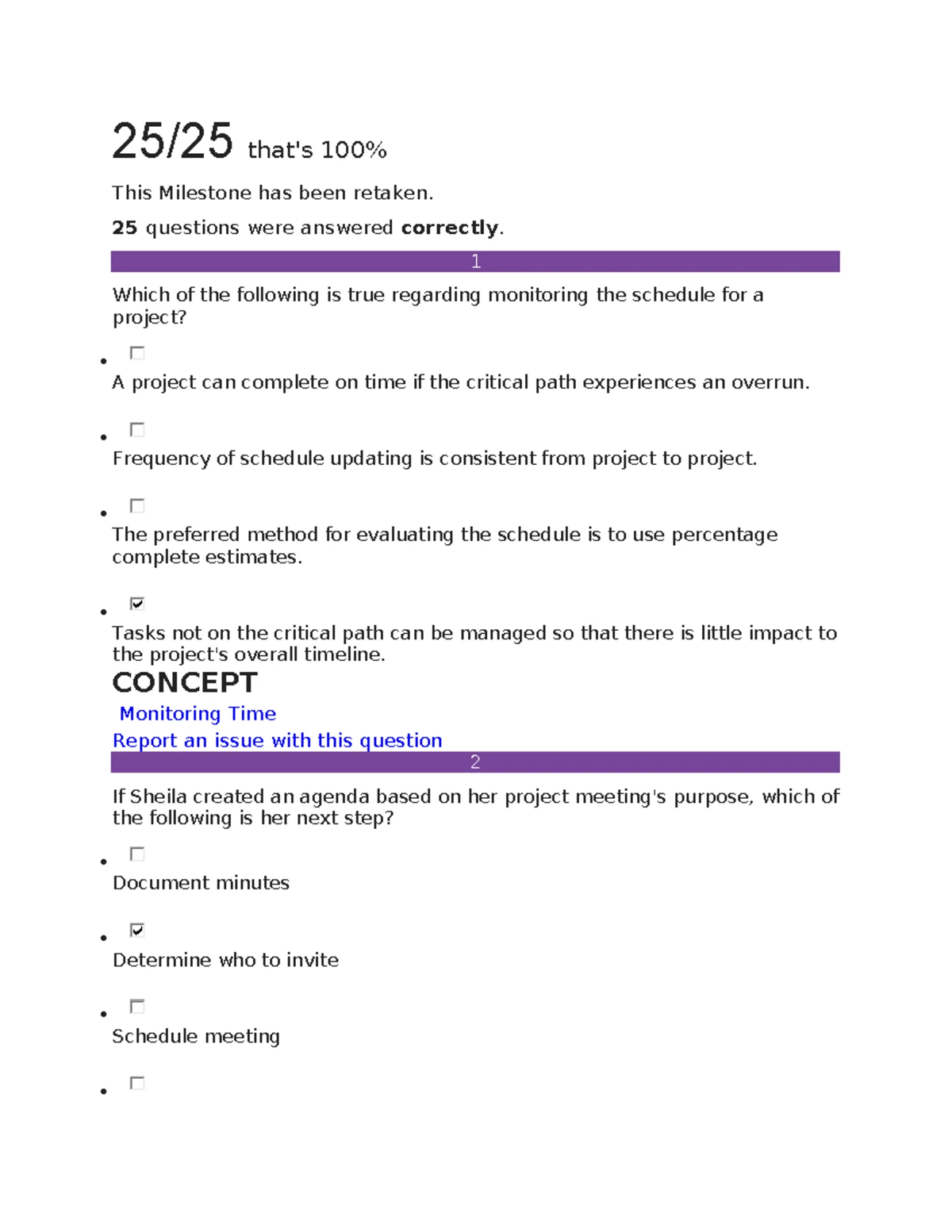 Project Management - Unit 2 Milestone 2 Review & Concepts - Studocu