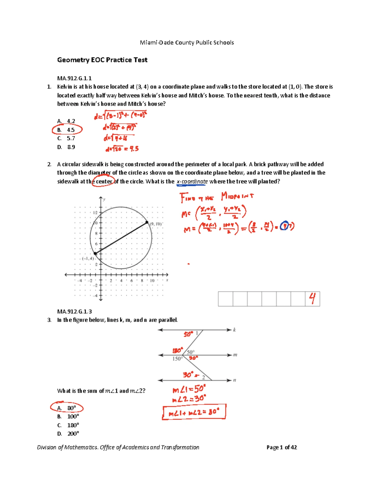 Geo 1.1 Homework Solutions: Points, Lines, and Planes Analysis - Studocu