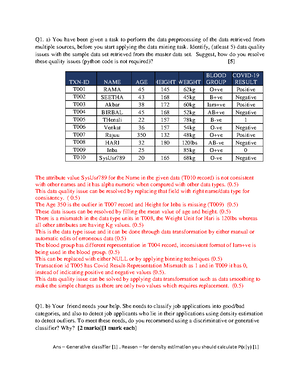 [Solved] BITS PILANI sample question papers for Closed Book Mid ...
