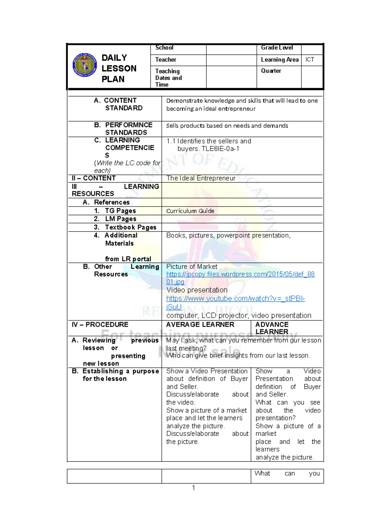 Toaz.info-daily-lesson-plan-ict-grade-6docx-pr 0bfef74392 ...