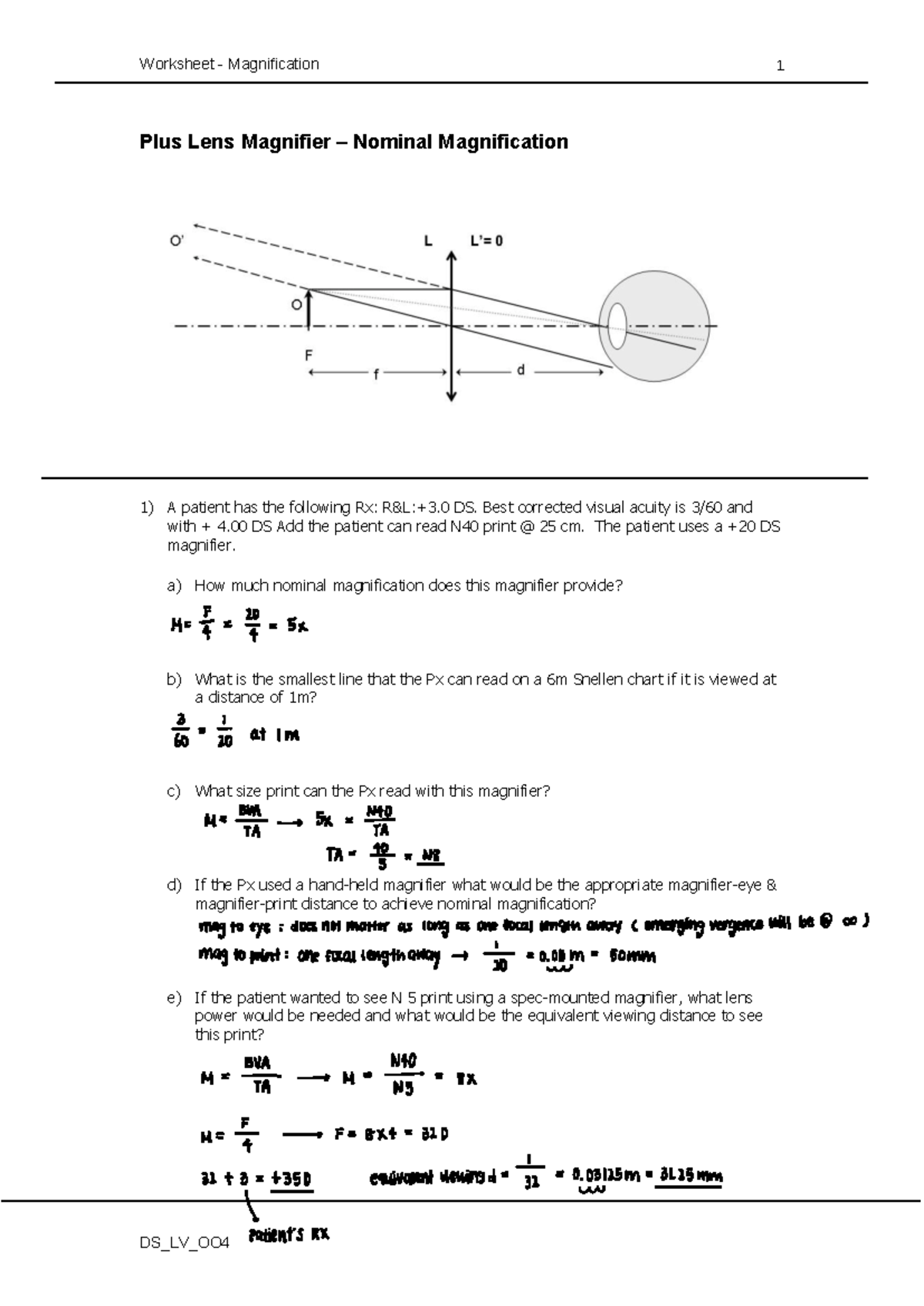Plus Lens Magnification Tutorial: Understanding Magnifiers in Optics ...