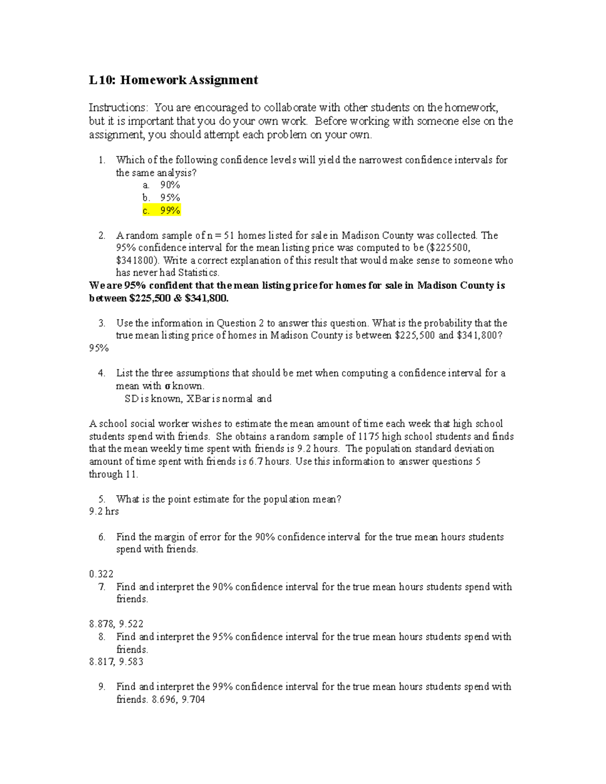 Week Five - Lesson Nine - HW - L10: Homework Assignment Instructions ...