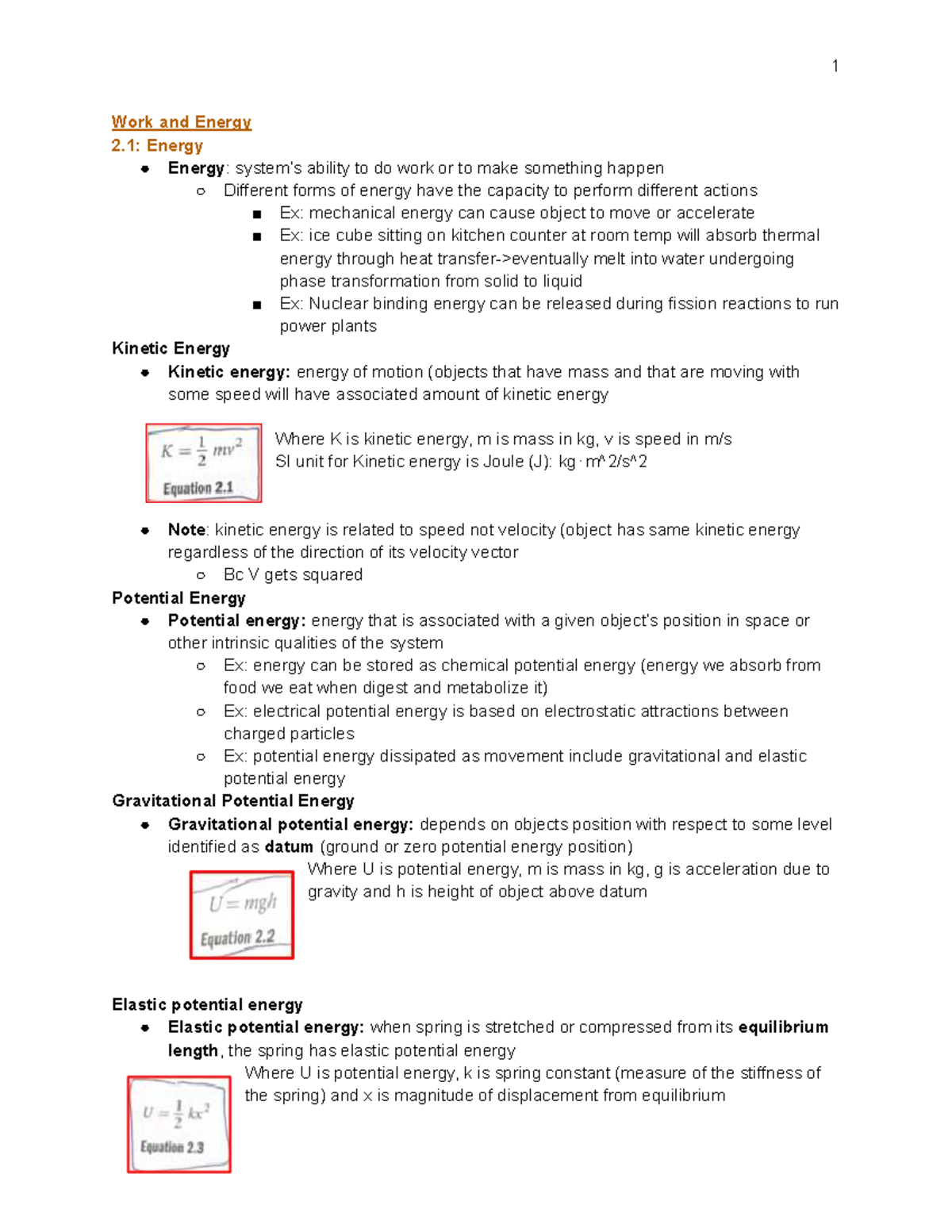 Physics Chapter 2: Work and Energy Concepts and Applications - Studocu
