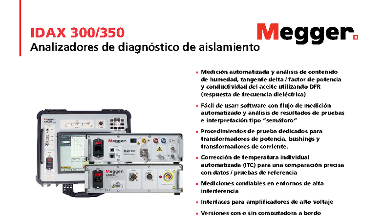 IDAX300-350 DS: Características de Medición de Humedad DFR - Studocu