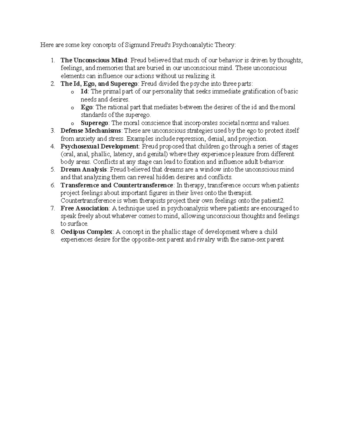 Here are some key concepts of Sigmund Freud - The Unconscious Mind ...