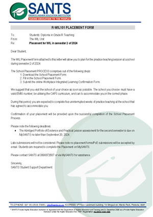 Academic literacy assignment 2 - 1 Always remember to consult MySANTS ...