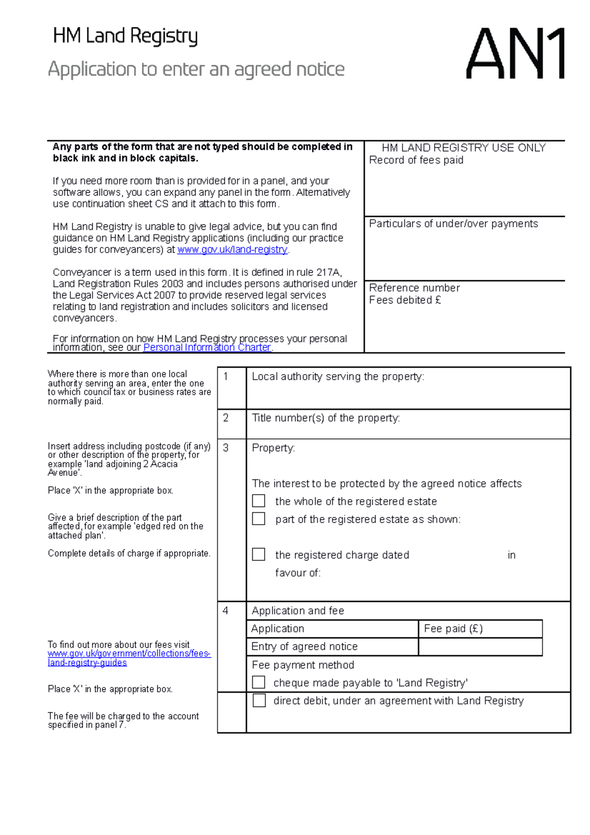 AN1 2019-07-01 - AN1 form - Any parts of the form that are not typed ...