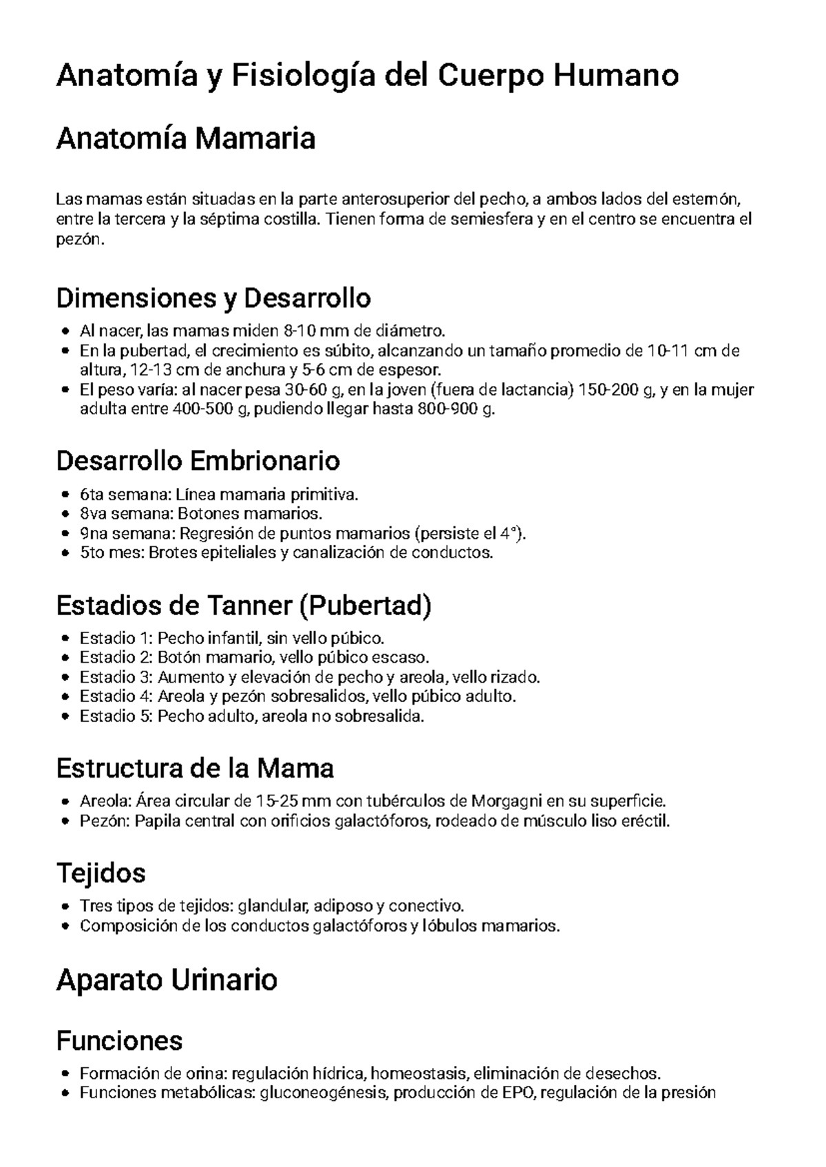 Anatomía y Fisiología del Cuerpo Humano - 2do Parcial - Studocu