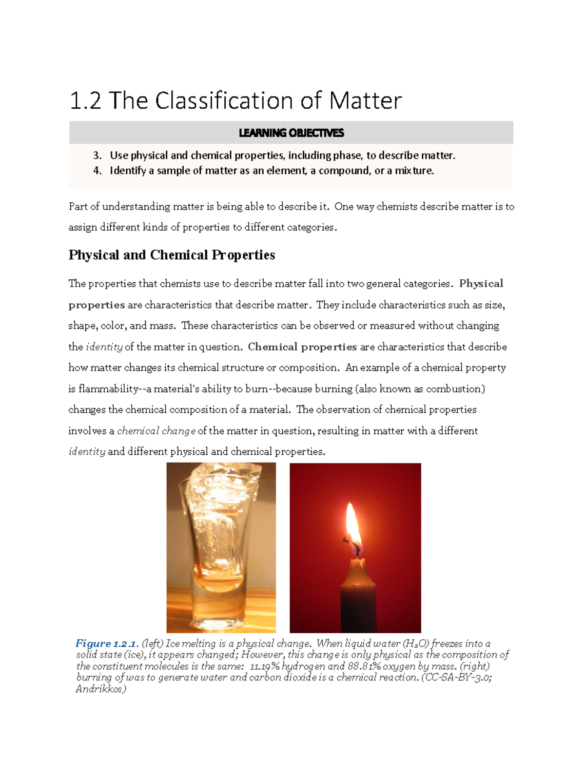 1.2 Classification of Matter: Properties, Phases, and Changes - Studocu
